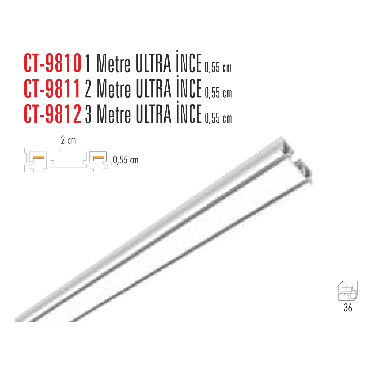 CATA Magnet Ray (1Metre) Beyaz CT-9810 | www.elektrikmarket.com.tr