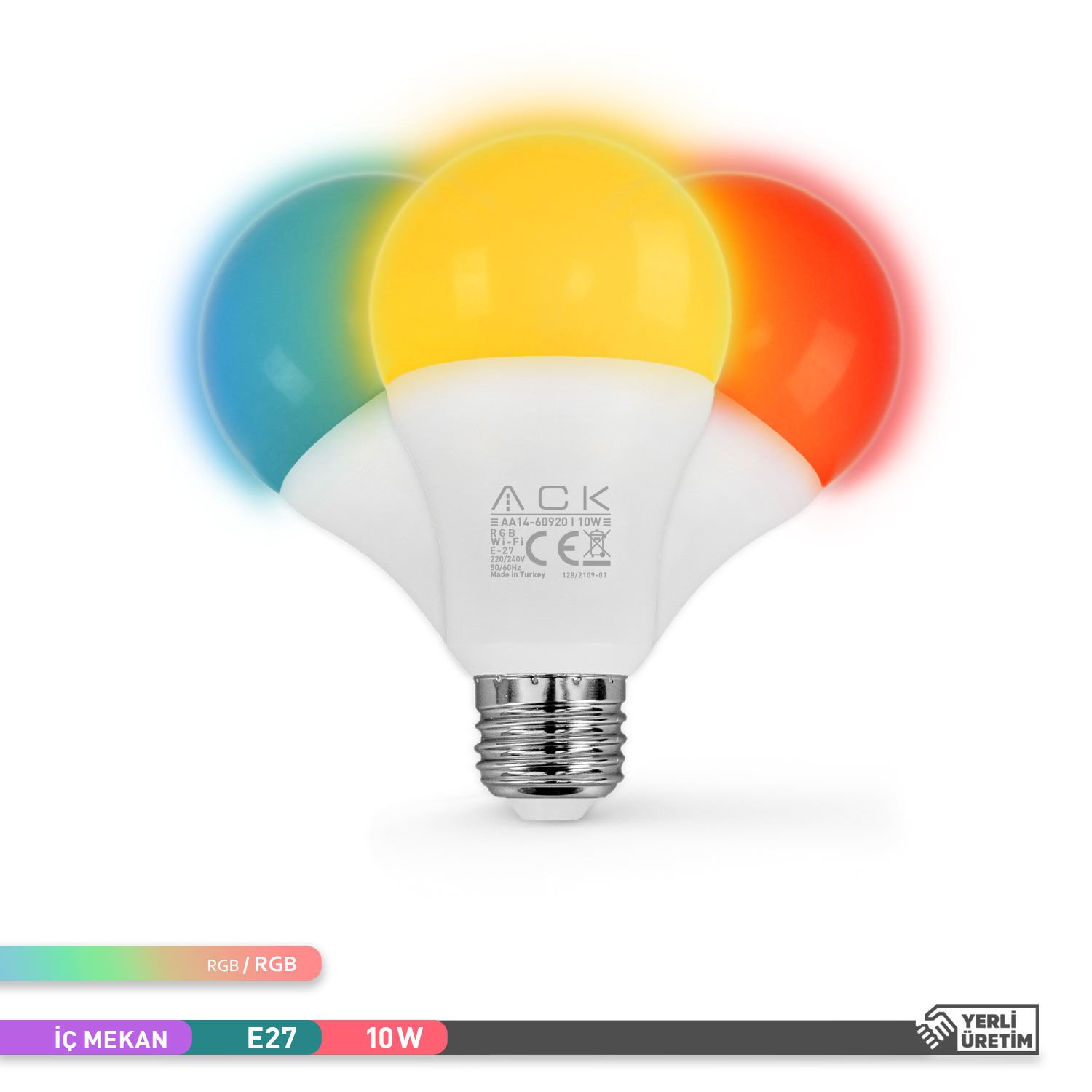 ACK Wi-Fi Akıllı LED Ampul AA14-60920 | www.elektrikmarket.com.tr